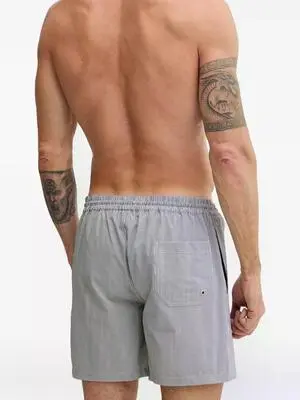 ALLSAINTS Seersucker Striped Swim Shorts