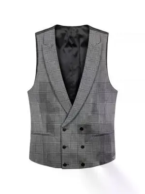 ROBERTO VINCENTI Check-pattern Waistcoat - Grey