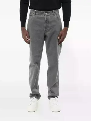Brunello Cucinelli Straight-leg Five-pocket Jeans - Grey