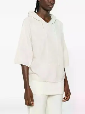 Fabiana Filippi Short Sleeve Hoodie - Neutrals