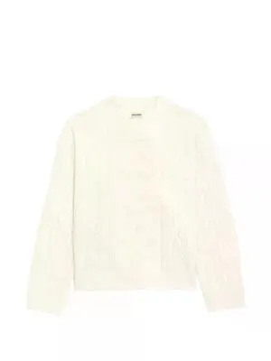 Zadig&Voltaire Markuz Pointelle-knit Crew Neck Sweater - Neutrals