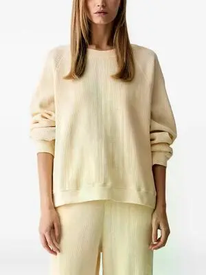 American Vintage Waffle-knit Raglan-sleeve Sweater - Neutrals