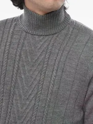 PAOLO PECORA Cable-knit Mock-neck Sweater
