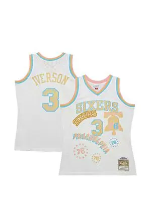 Mitchell & Ness Philadelphia 76ers 2002 Allen Iverson Sidewalk Sketch Swingman Vest - White