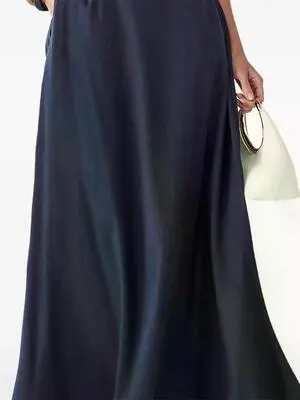 WILLA Isla High-waisted Flared Maxi Skirt - Blue