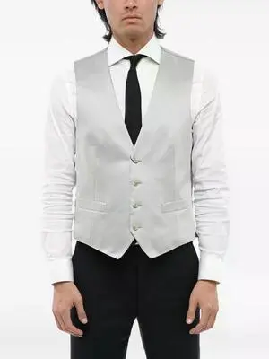 Corneliani Single-breasted Jetted-pocket Waistcoat - Grey
