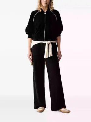 Karl Lagerfeld Zip-up Sweatshirt With Ikonik Karl Detail