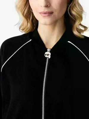 Karl Lagerfeld Zip-up Sweatshirt With Ikonik Karl Detail