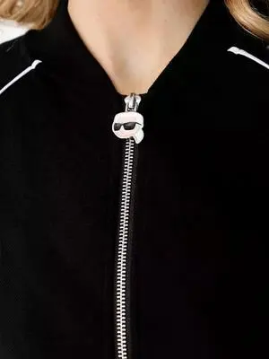 Karl Lagerfeld Zip-up Sweatshirt With Ikonik Karl Detail