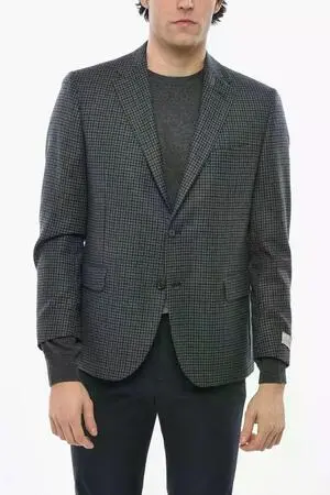 Corneliani Nino Danieli Checked Single-breasted Blazer - Blue