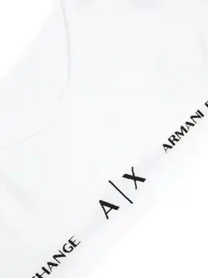 Armani Exchange Logo-tape Scoop-neck Bras