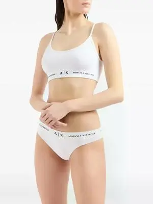 Armani Exchange Logo-tape Scoop-neck Bras