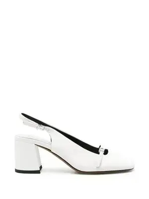 SERGIO MORETTI FIRENZE Buckle-detail Slingback Pumps - White