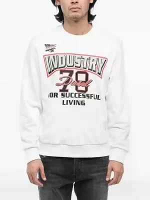 DIESEL® Logo-print Sweatshirt - White