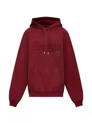 Balenciaga Logo-embroidered Hoodie - Red