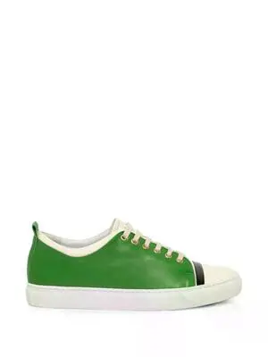 LANVIN Low-top Panelled Sneakers - Green