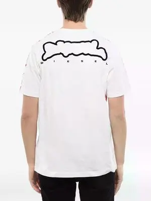 DIESEL® Logo-print Crinkled-effect T-shirt