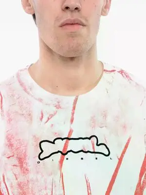 DIESEL® Logo-print Crinkled-effect T-shirt