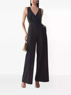 WILLA Justina Wrap-style Pintuck Jumpsuit