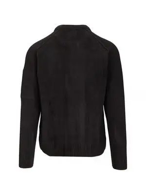C.P. COMPANY Lens Detail Cotton Sweater - Black