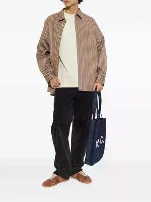 A.p.c. Oliver Logo-embroidered T-shirt - Neutrals
