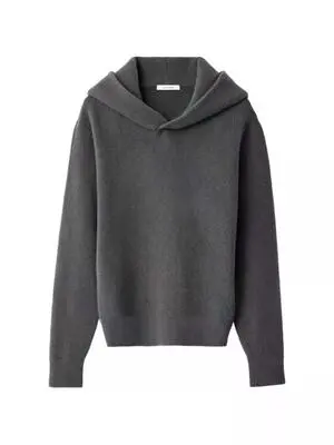LEMAIRE Hooded Sweater In Cashmere - Grey