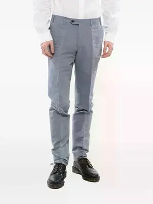 Corneliani Tailored Cotton Piqué Trousers - Grey