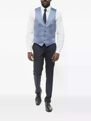 Corneliani Silk Waistcoat - Blue