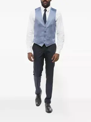Corneliani Silk Waistcoat - Blue