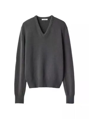 LEMAIRE V-neck Sweater In Cashmere - Grey