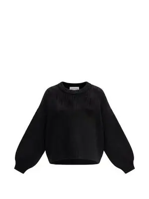 EMERSON RENALDI Ribbed-knit Crew-neck Sweater - Black
