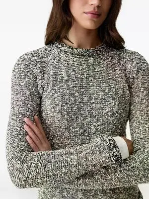 Karl Lagerfeld Tweed Contrast-collar Midi Dress