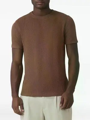 MAUVAIS Cedro Ribbed-knit T-shirt - Brown