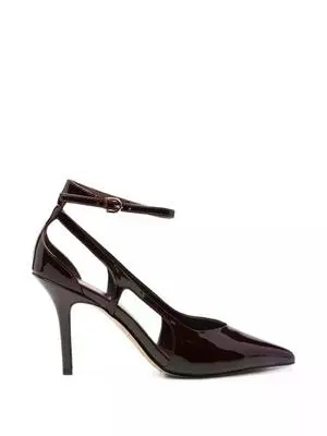 SERGIO MORETTI FIRENZE Patent-finish Ankle-strap Pumps - Red