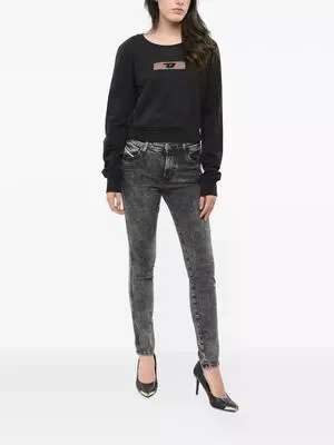 DIESEL® Slim Fit Crewneck Sweatshirt With Mesh Detail