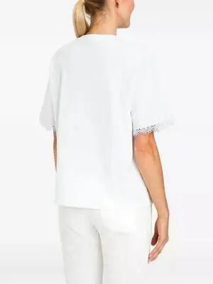 TWINSET Embroidered Lace Trim T-shirt