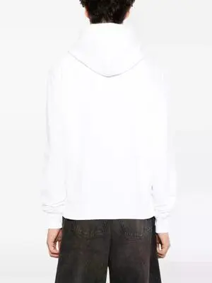 AMI Paris Logo-embroidered Zip-up Hoodie