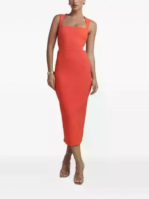 BWLDR Cut-out Sleeveless Midi Dress - Orange