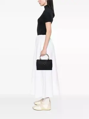 Prada Tessuto Metal Handle Bag