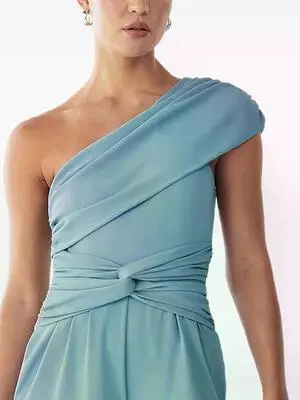 BWLDR One-shoulder Knot Detail Wide-leg Jumpsuit