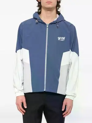 WOOYOUNGMI Logo-print Panelled Jacket - Blue