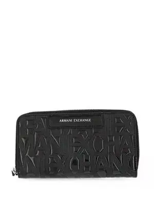 Armani Exchange Logo-embossed Zip-around Wallet
