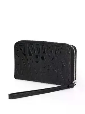 Armani Exchange Logo-embossed Zip-around Wallet