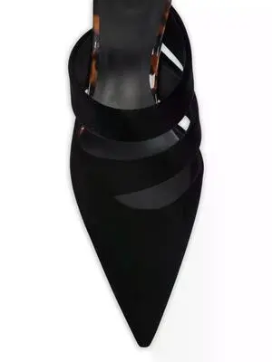 Balmain Velvet And Printed Patent Leather Courts