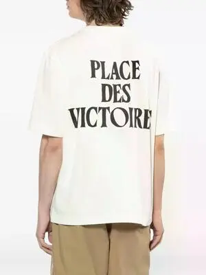 AMI Paris Cotton Slogan Print T-shirt