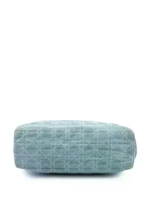 Dior Large Denim Cannage Lady Satchel - Blue