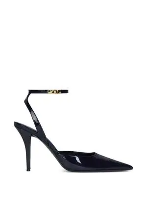 Balmain Patent-leather Strappy Courts - Blue