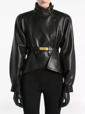 Balmain Lambskin Peplum Jacket