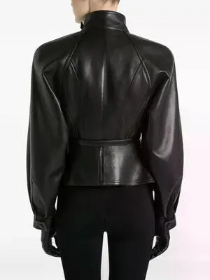 Balmain Lambskin Peplum Jacket