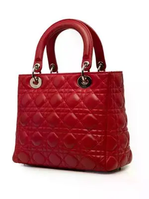 Dior 2011 Medium Lambskin Cannage Lady Satchel